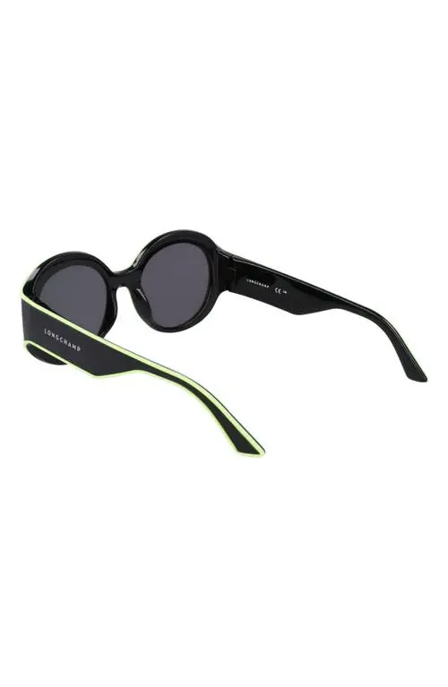 Longchamp Heritage 53mm Oval Sunglasses - Black