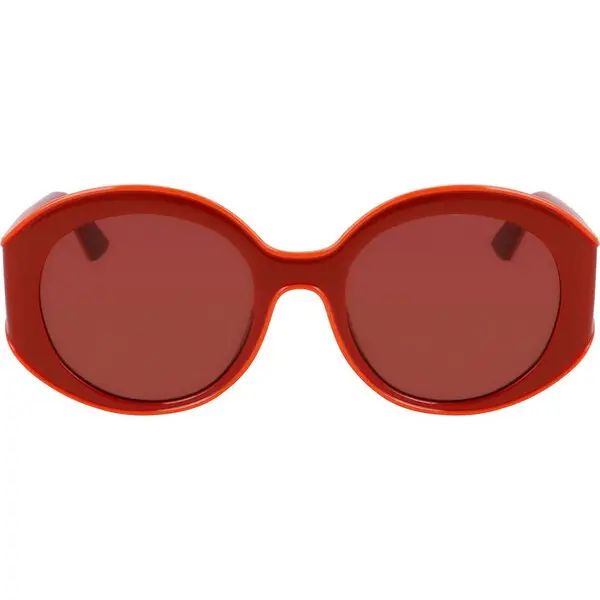 Longchamp Heritage 53mm Oval Sunglasses - Red