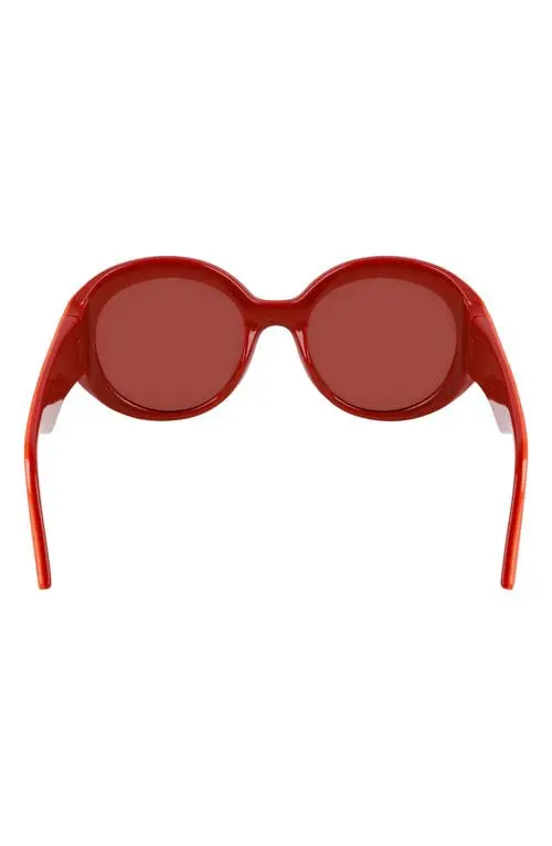 Longchamp Heritage 53mm Oval Sunglasses - Red