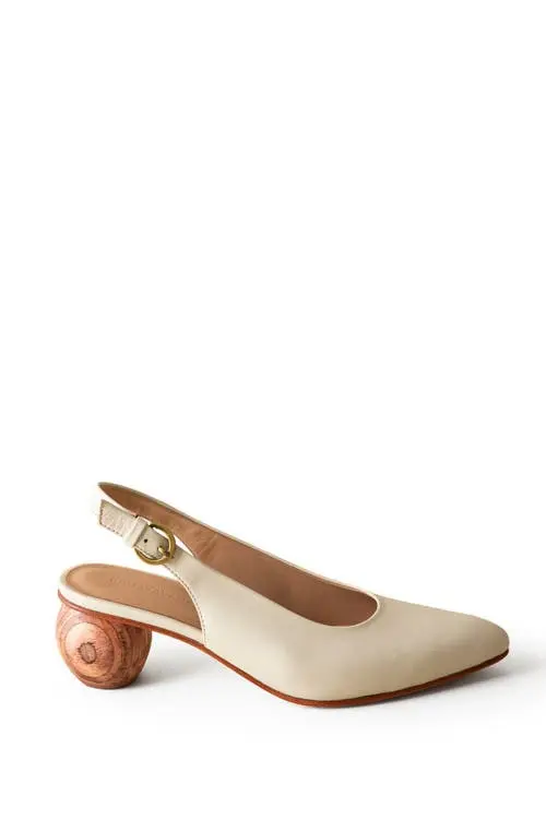 HUMA BLANCO Canela Slingback Pumps - Bone