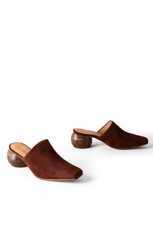 HUMA BLANCO Mina Mule - Chocolate Suede