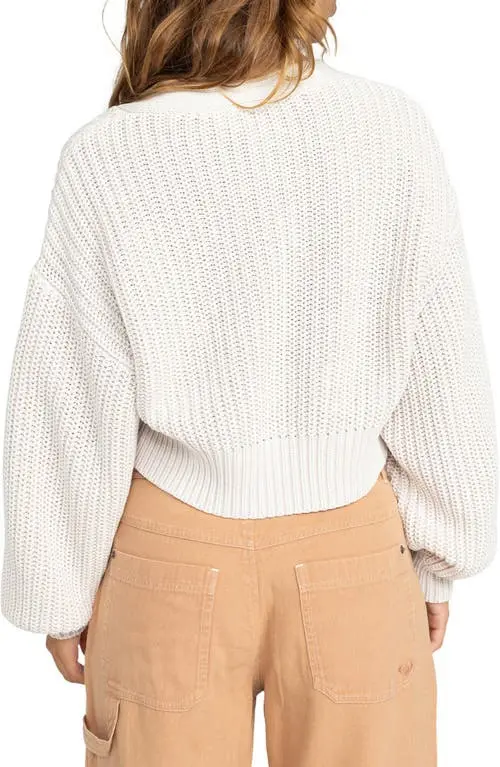 Roxy Sundaze Washed Cotton Crop Cardigan