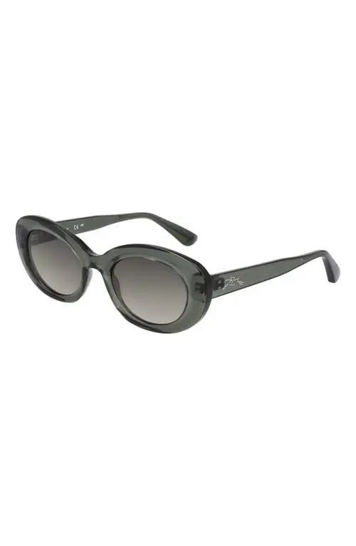 Longchamp Le Pliage 50mm Oval Sunglasses - Transparent Green