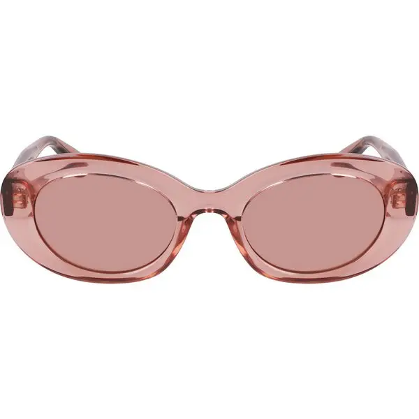 Longchamp Le Pliage 50mm Oval Sunglasses - Transparent Rose