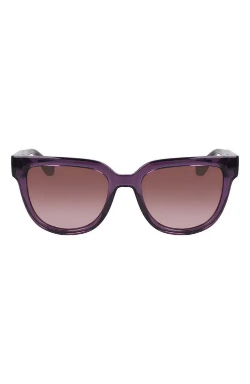 Longchamp Le Pliage Round Frame Sunglasses - Transparent Plum