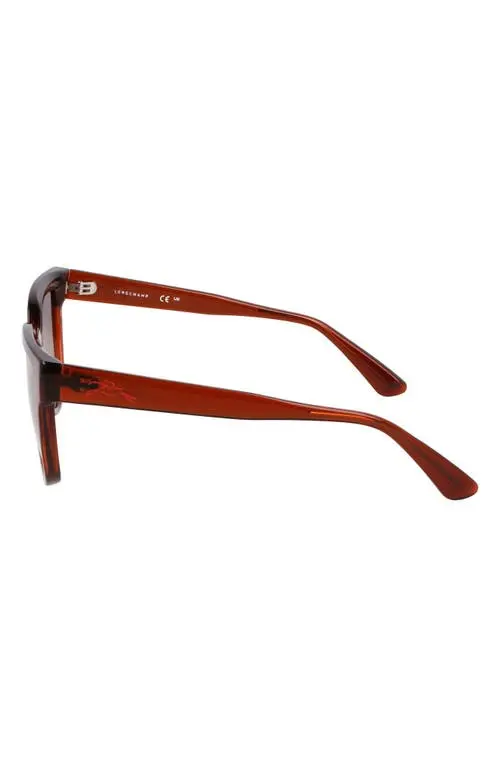 Longchamp Le Pliage Round Frame Sunglasses - Transparent Rust
