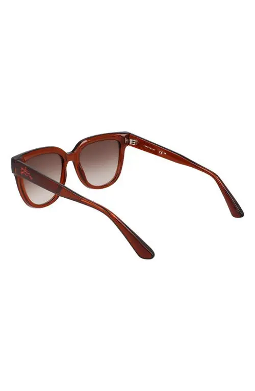 Longchamp Le Pliage Round Frame Sunglasses - Transparent Rust
