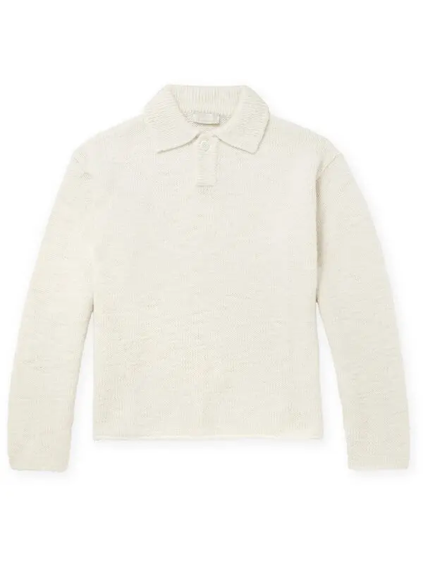 AMOMENTO Wool Polo Shirt