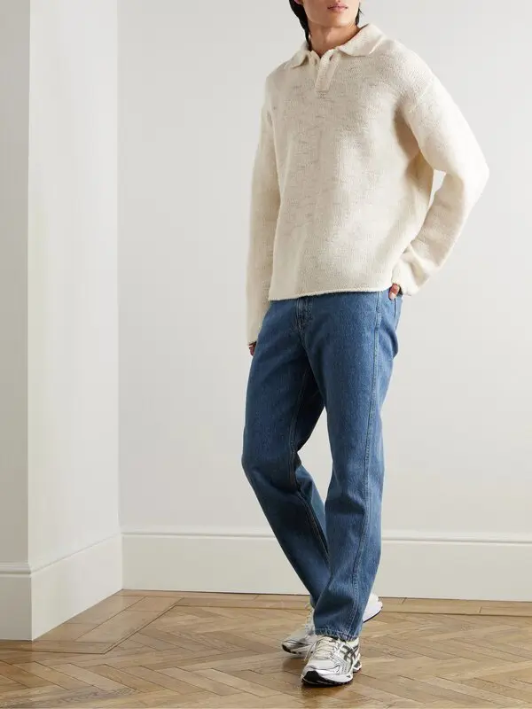 AMOMENTO Wool Polo Shirt