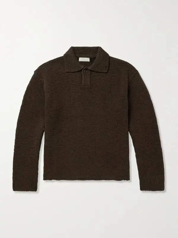 AMOMENTO Wool Polo Shirt