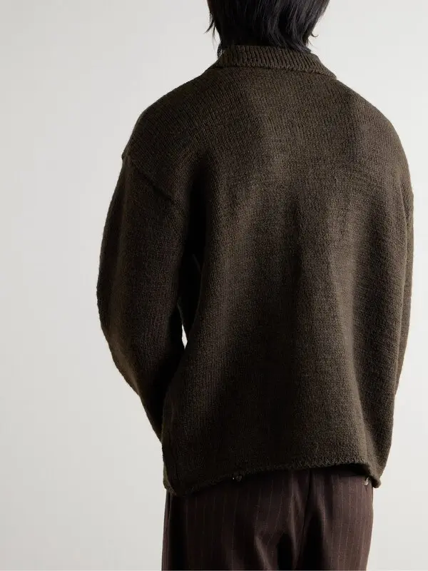 AMOMENTO Wool Polo Shirt