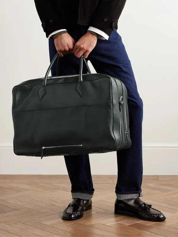METIER Closer Full-grain Leather Weekend Bag