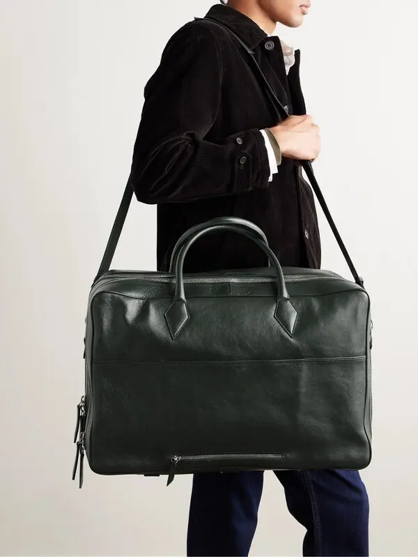 METIER Closer Full-grain Leather Weekend Bag