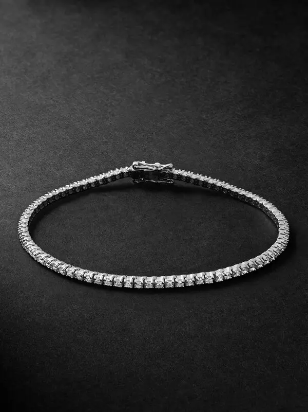 KOLOURS JEWELRY Spectra 14-karat Diamond Tennis Bracelet - Silver