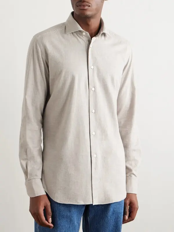 SLOWEAR Glanshirt Brushed-cotton Shirt