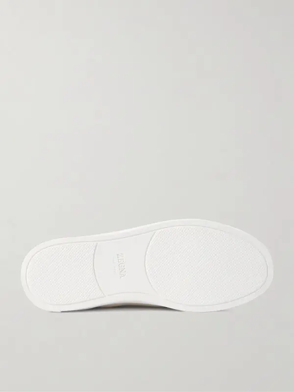 Zegna Triple Stitch™ Shearling-lined Leather Sneakers - Neutrals