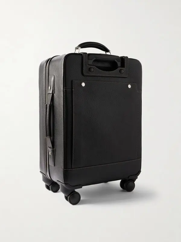 Brunello Cucinelli Full-grain Leather Carry-on Suitcase - Black