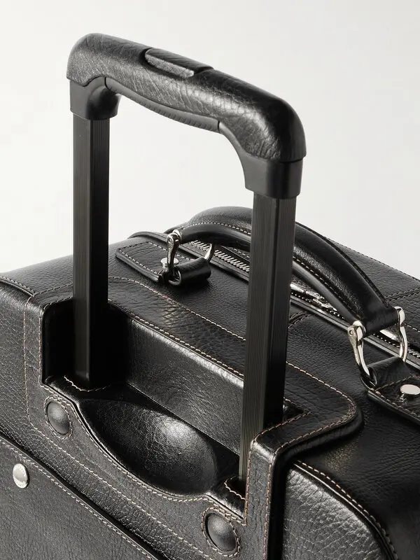 Brunello Cucinelli Full-grain Leather Carry-on Suitcase - Black