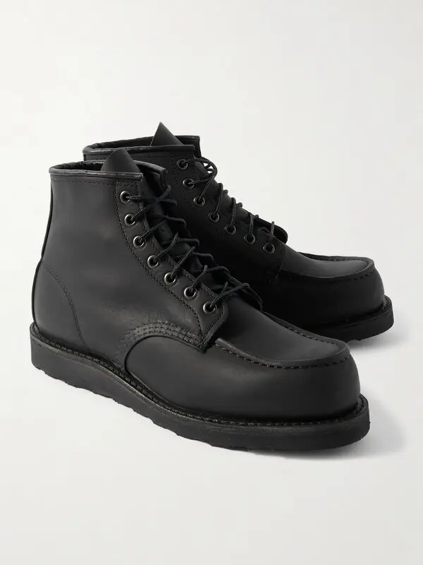 Red Wing 8074 Classic Moc Leather Boots - Black