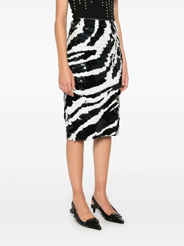 DES_PHEMMES Sequinned Midi Skirt