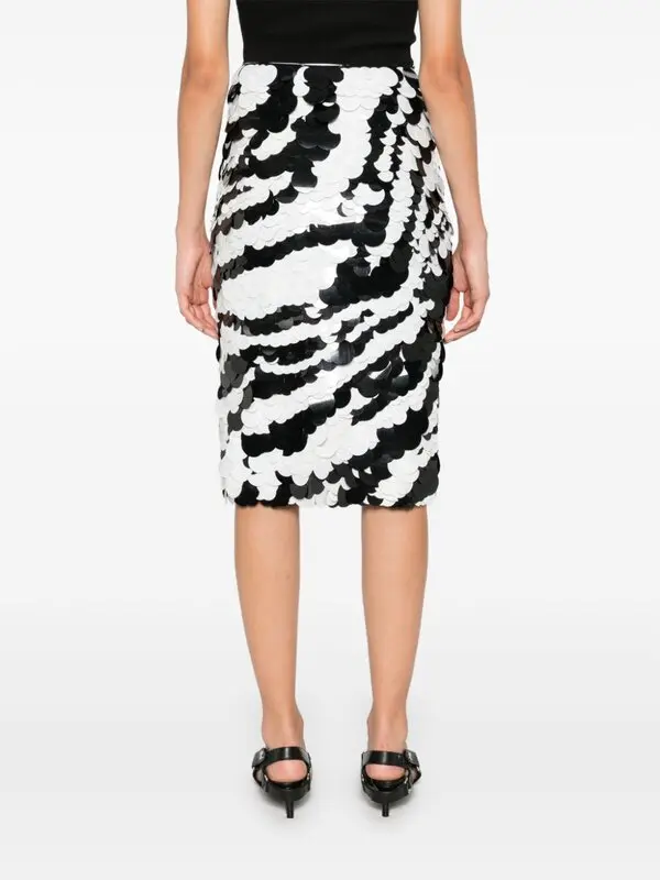 DES_PHEMMES Sequinned Midi Skirt