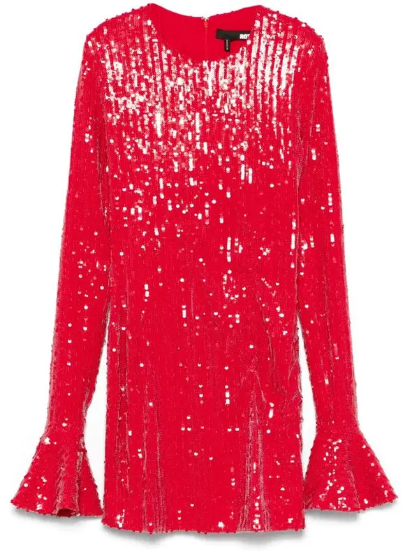 ROTATE BY BIRGER CHRISTENSEN Sequin Mini Dress - Red