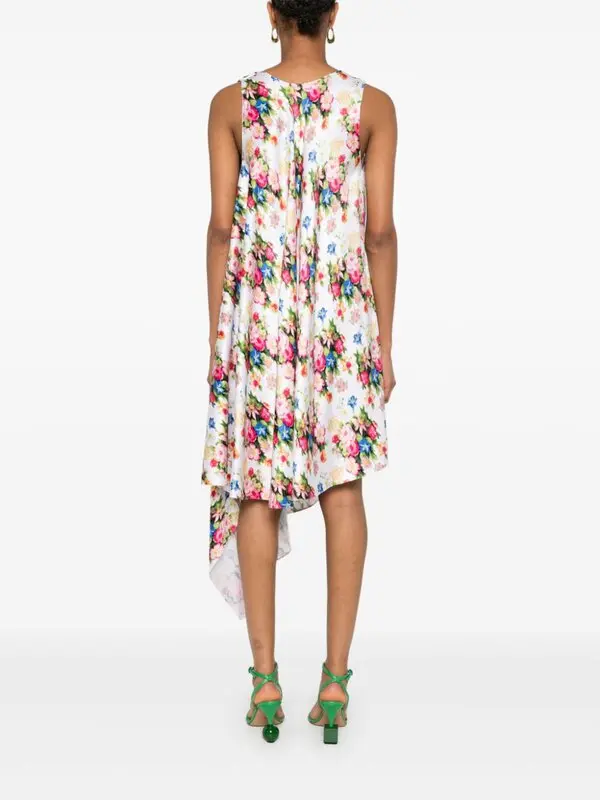 Loewe Asymmetric Midi Dress - White