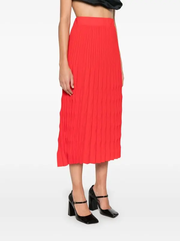 NISSA High-waisted Pleated Midi Skirt