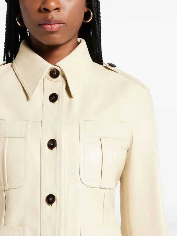 TOM FORD Grained Goatskin Field Jacket - Neutrals