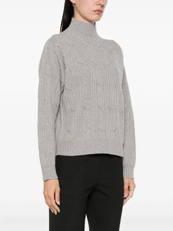 Peserico Cable-knit Turtleneck Sweater