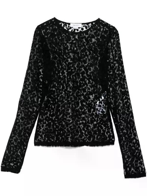 Alexander McQueen Leopard-pattern Top