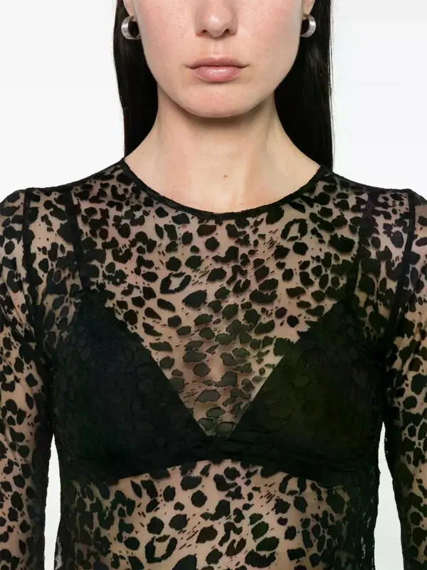 Alexander McQueen Leopard-pattern Top