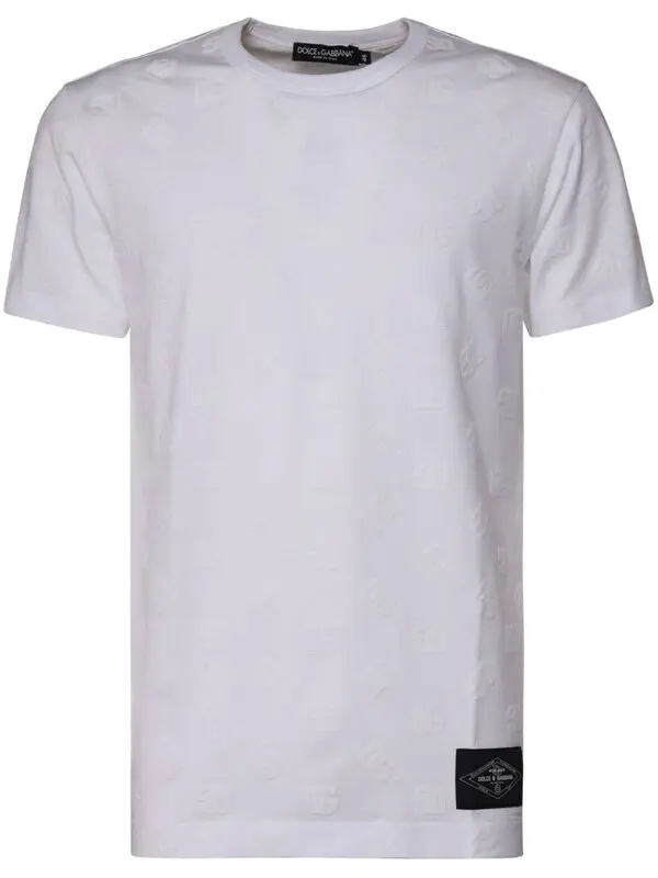 Dolce & Gabbana Logo-flocked Cotton T-shirt