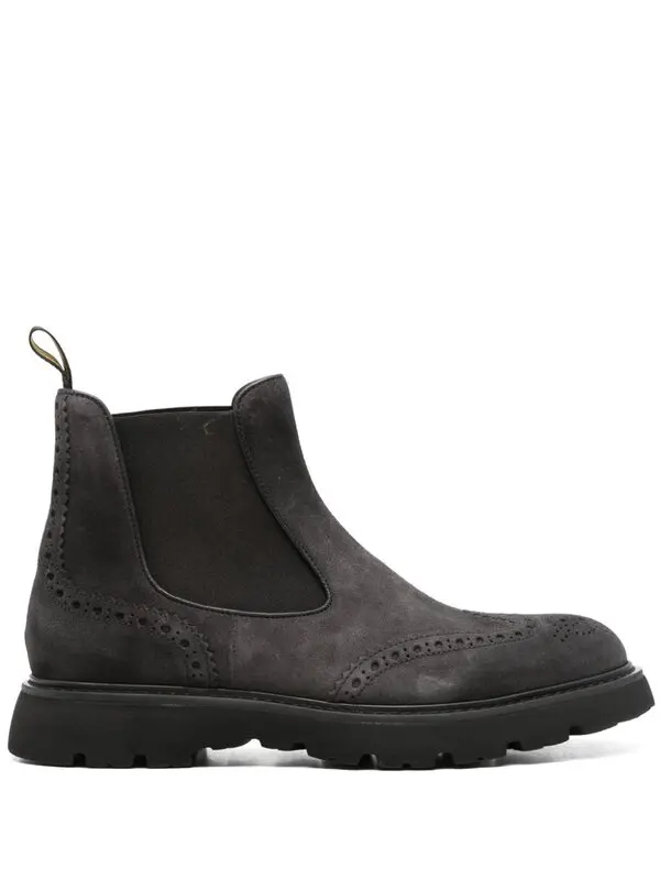 DOUCAL'S Brogue Trim Ankle Boots - Grey