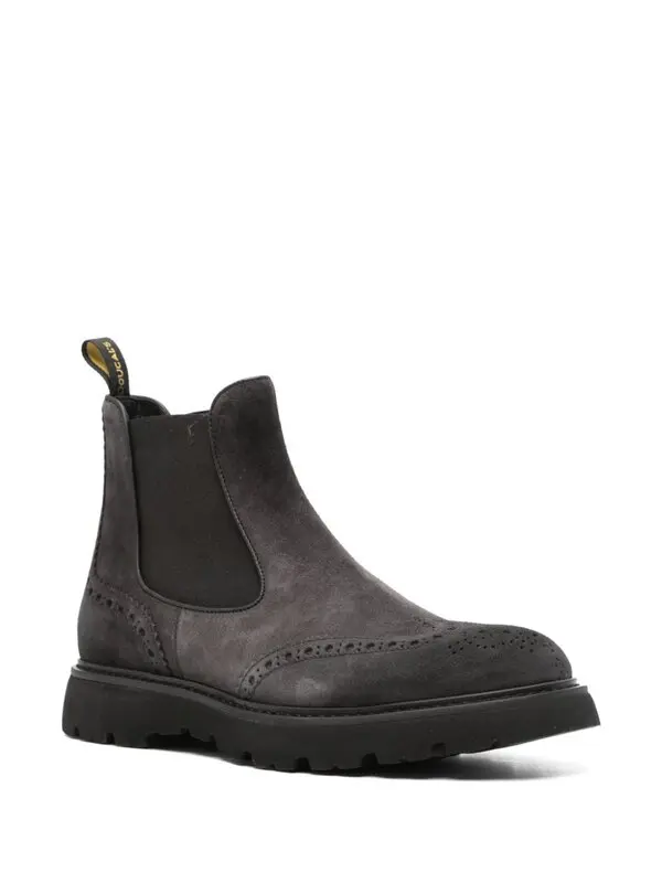 DOUCAL'S Brogue Trim Ankle Boots - Grey