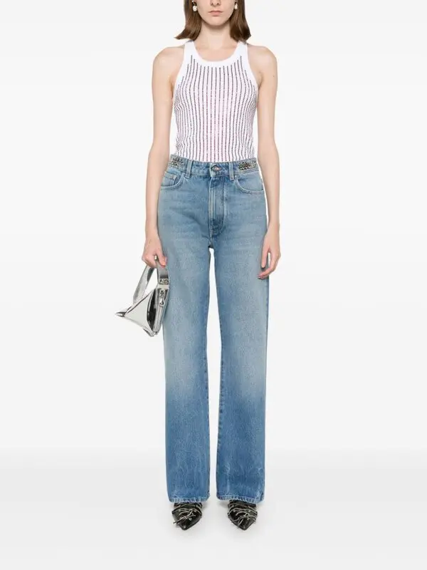 Rabanne Straight Leg Denim Jeans - Blue
