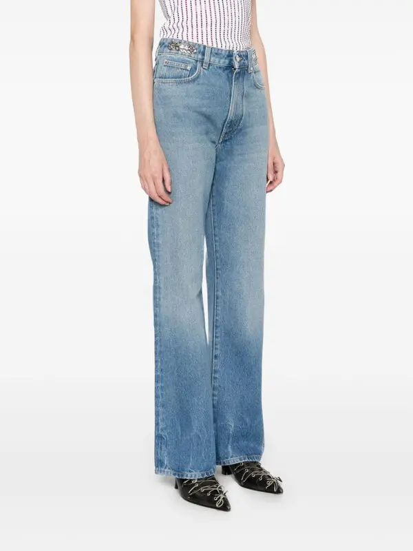 Rabanne Straight Leg Denim Jeans - Blue
