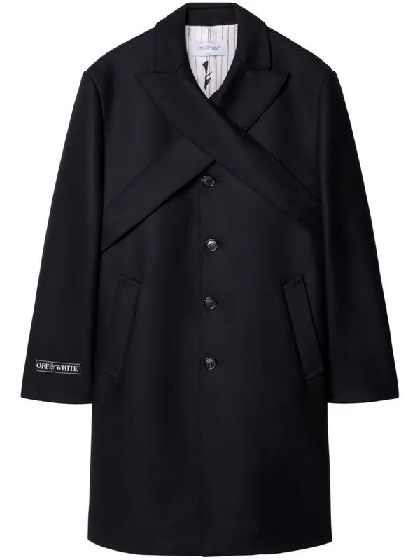 Off-White Crossed Single-breasted Coat