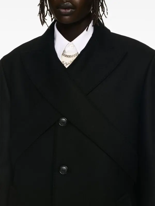 Off-White Crossed Single-breasted Coat