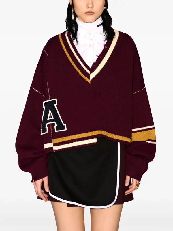 AMBUSH Raw-cut Striped Jumper