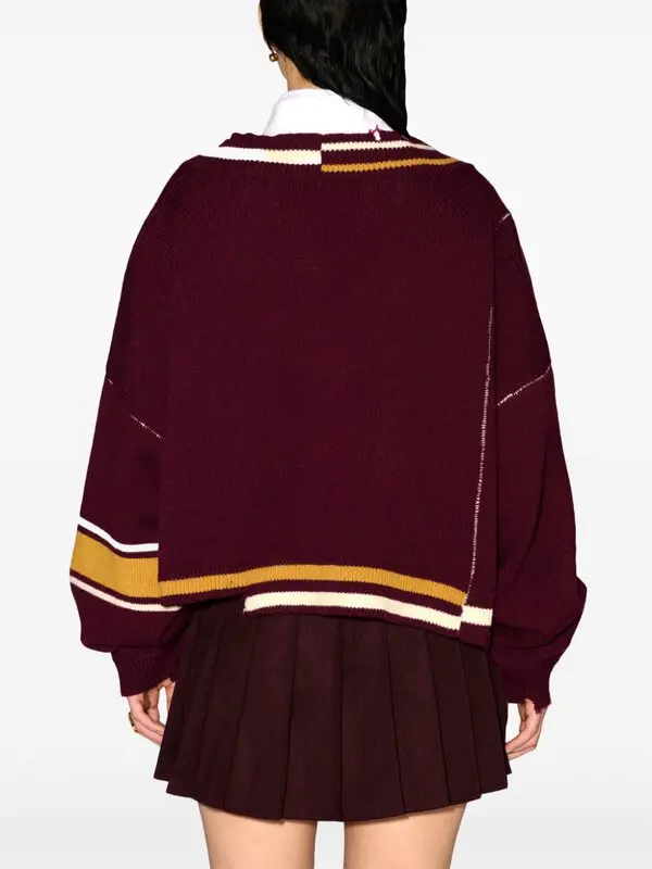 AMBUSH Raw-cut Striped Jumper