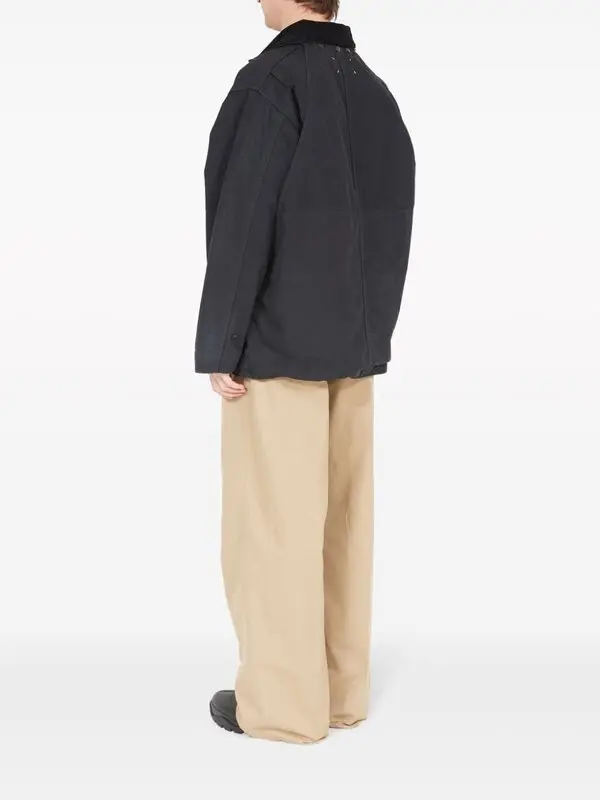 MAISON MARGIELA Waxed Cotton Utility Jacket - Black