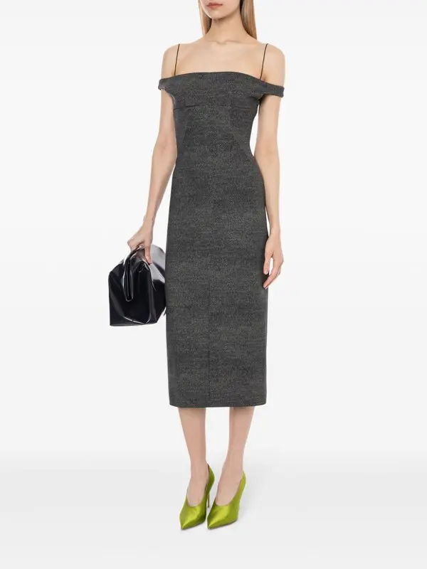 Philosophy Di Lorenzo Serafini Off-shoulder Midi Dress