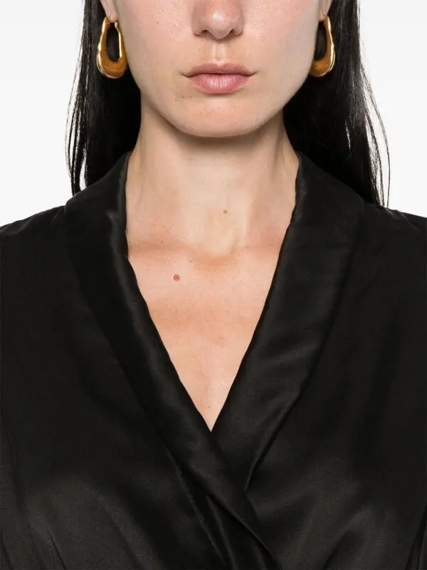 zimmermann black silk wrap dress Zimmermann Silk Wrap Mini Dress In Black - 39% Off