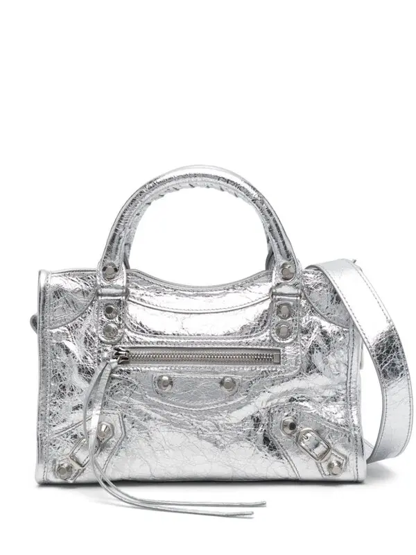 Balenciaga Mini Le City Tote Bag - Silver