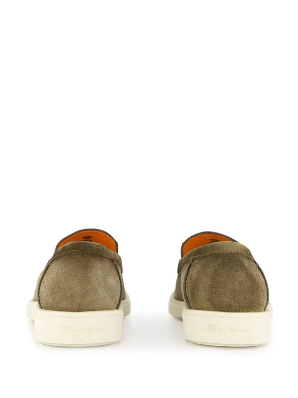 Santoni Suede Loafers - Green