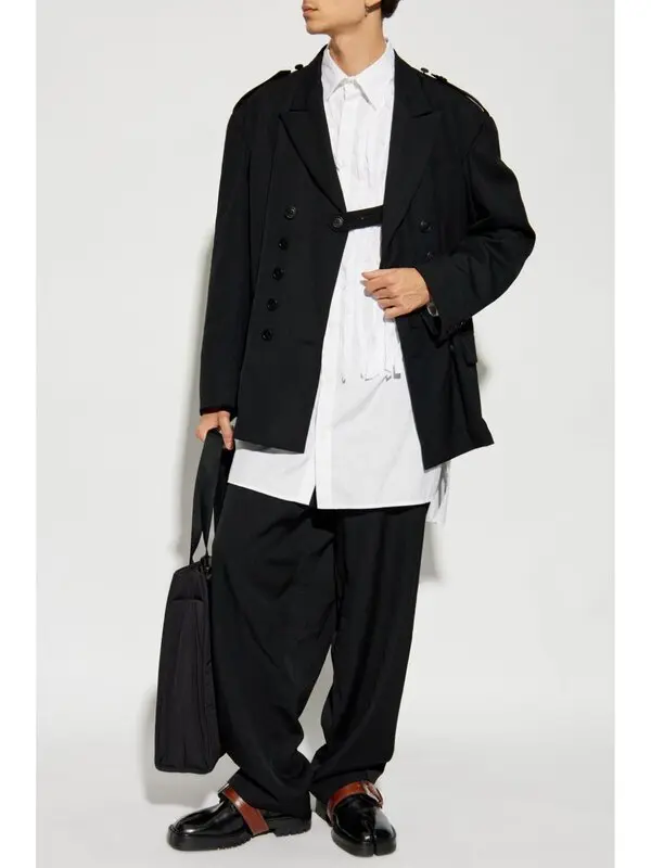 Yohji Yamamoto Wide Leg Wool Trousers