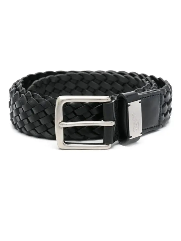 Polo Ralph Lauren Interwoven Leather Belt - Black