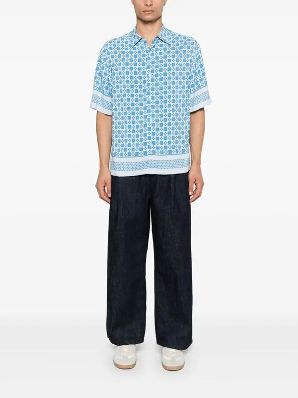Sandro Square Cross-motif Shirt