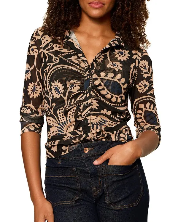 Sanctuary Animal Print Blouse